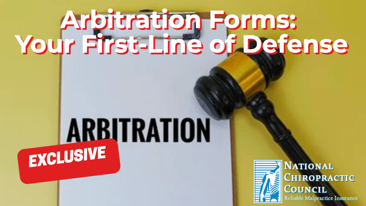 The Form That Protects Your License - National Chiropractic Council